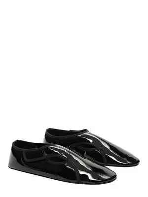 Alaïa Patent Slippers - Noir