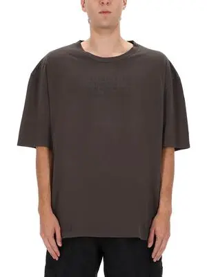 MAISON MARGIELA T-shirt With Logo - Brown