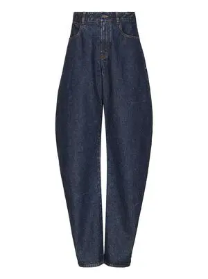 Alaïa Low Round Leg Jeans - Dock Blue