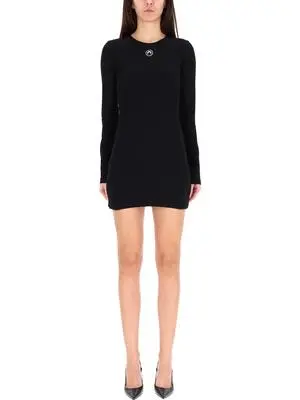 MARINE SERRE Mini Dress With Logo - Black
