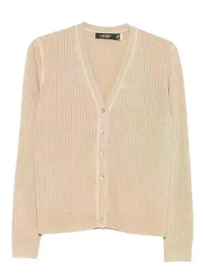 Ralph Lauren Buttoned Ribbed Cardigan - Neutrals