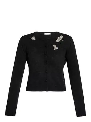 Erdem Embellished Cardigan - Black