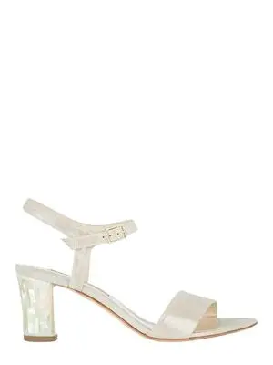 FREYA ROSE Martina Midi Block-heel Sandals - Neutrals