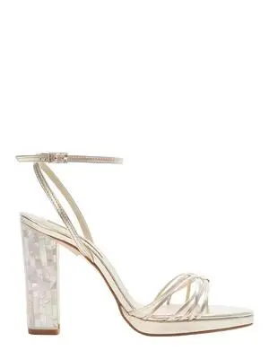 FREYA ROSE Bianca Block-heel Sandals - Gold
