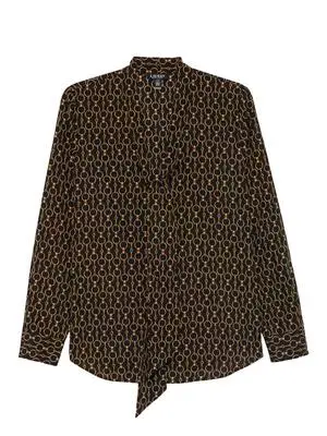 Ralph Lauren Chain Print Blouse - Black