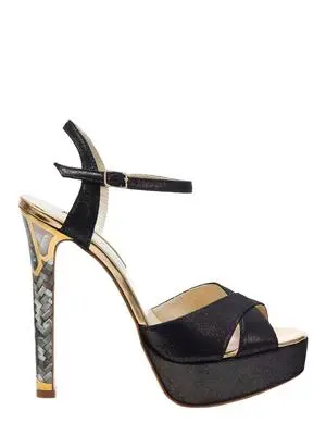 FREYA ROSE Cleopatra Embellished-heel Sandals - Black