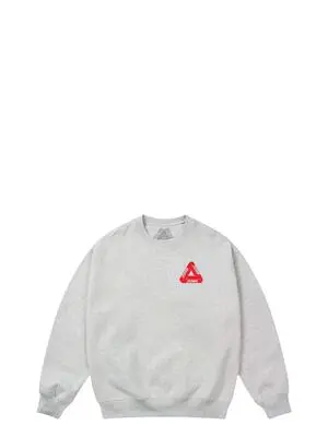 PALACE Fukuoka Tri-ferg Crew-neck Sweatshirt - Grey
