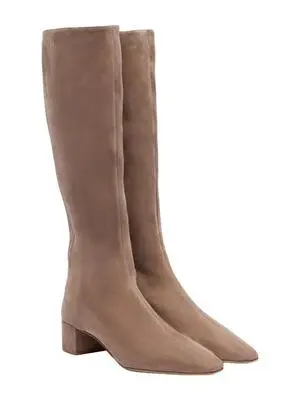 AQUAZZURA Saint Honoré Suede Knee-high Boots - Brown