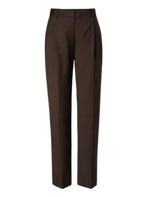 TOTEME Pleated Wide-leg Trousers - Brown