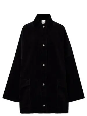 TOTEME Cotton Corduroy Overshirt - Black
