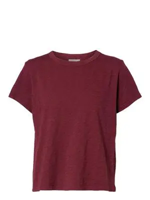 Velvet By Graham & Spencer Marika Cotton Jersey T-shirt - Burgundy