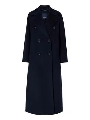 Max Mara Custodi Double-breasted Virgin Wool Coat - Blue