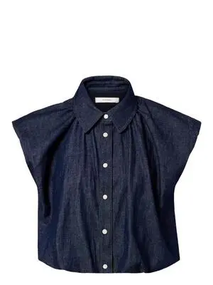 FRAME Shell Denim Blouse - Blue