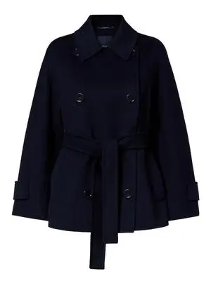 Max Mara Louise Belted Virgin Wool Jacket - Blue