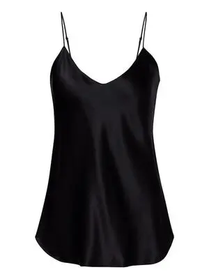 NILI LOTAN Isabella Silk Satin Camisole - Black