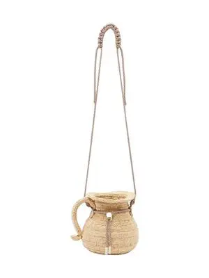 ALEMAIS Alémais Michelle Raffia Crossbody Bag