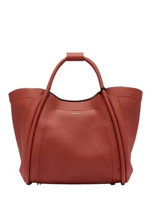 Max Mara Marine Small Leather Tote - Brown