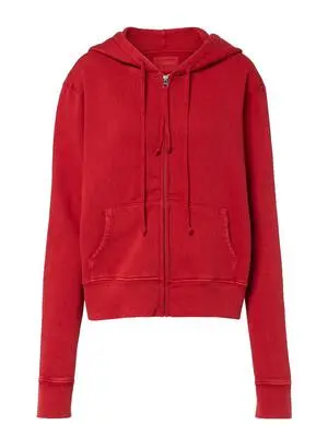 NILI LOTAN Callie Cotton Hoodie - Red