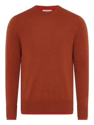 Gabriela Hearst Wells Reversible Cashmere Silk Knit Sweater - Rust/antilope Orange