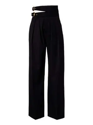 Chloé Virgin Wool Wide-leg Pants - Black