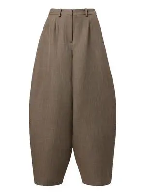 Magda Butrym Wool Barrel-leg Pants - Beige