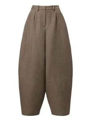 Magda Butrym Wool Barrel-leg Pants - Beige