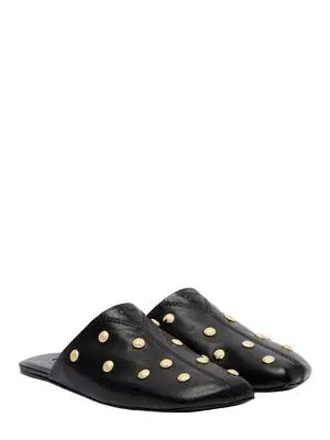 Chloé Rita Studded Leather Mules - Black