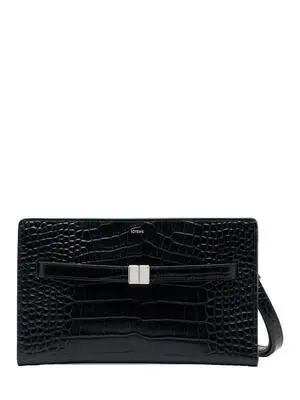 TOTEME Small Leather Crossbody Bag - Black