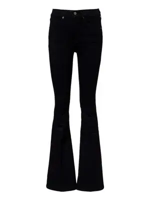 Veronica Beard Beverly High-rise Flared Jeans - Black