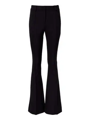 Veronica Beard Hibiscus High-rise Flared Trousers - Black