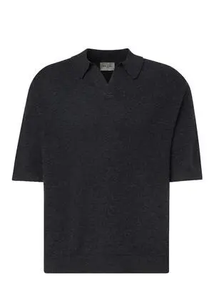 Le Kasha Bale Cashmere Polo Sweater Blue