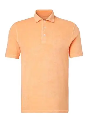 Fedeli Mondial Cotton Terry Polo Shirt - Orange