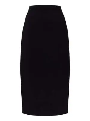 Max Mara Otre Wool Midi Skirt - Black