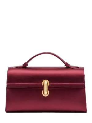 Savette Symmetry Satin Clutch - Burgundy