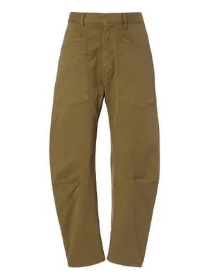 NILI LOTAN Shon Barrel-leg Pants - Green
