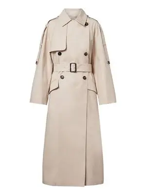 Max Mara The Cube Delfino Twill Trench Coat - Beige