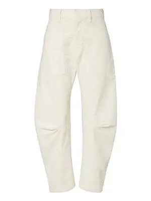 NILI LOTAN Nili Lotan Shon Corduroy Barrel-Leg Pants White