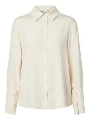 Max Mara Voliera Silk-blend Cady Shirt - White