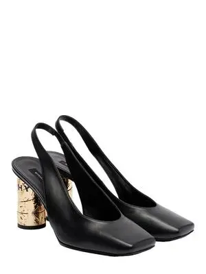 Givenchy Tape 85 Leather Slingback Pumps - Black