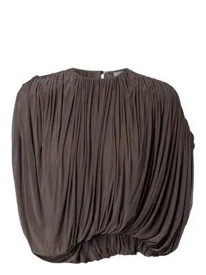 Magda Butrym Draped Jersey Top - Brown