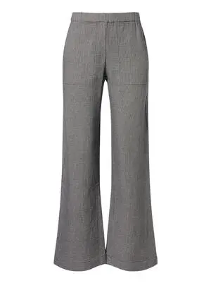 VELVET BY GRAHAM & SPENCER Houndstooth Cotton Wide-Leg Pants