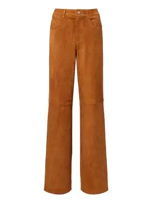 Stouls Mytheo Wide-leg Suede Pants - Brown