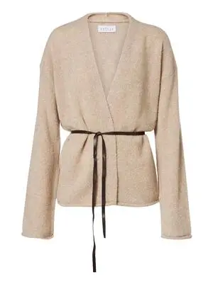 Velvet By Graham & Spencer Alina Wool-blend Cardigan In Charcoal - Beige