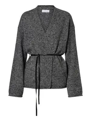 Velvet By Graham & Spencer Alina Wool-blend Cardigan In Charcoal - Grey