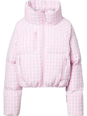 Cordova Cortina Gingham Down Ski Jacket - Pink