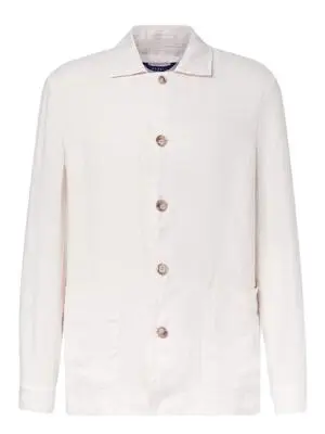 Fedeli Oxford Linen Jacket - Beige