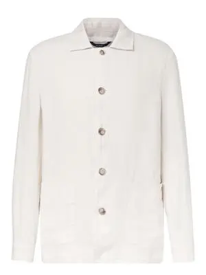 Fedeli Oxford Linen Jacket - Beige