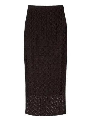 Velvet By Graham & Spencer Mia Lace Midi Skirt - Brown