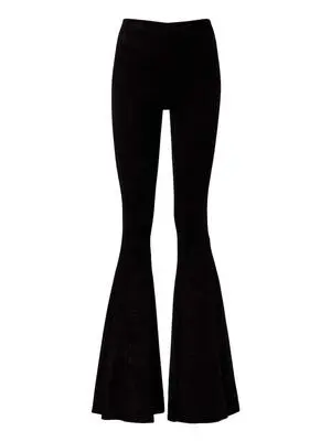 Stouls Cherilyn Suede Flared Pants - Black