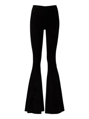 Stouls Cherilyn Suede Flared Pants Black